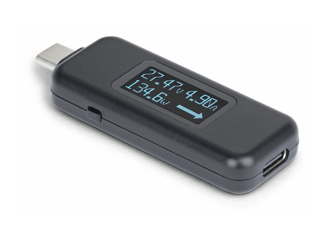 StarTech.com USB-C Power Tester, Bi-Directional Digital Voltage/Current ...