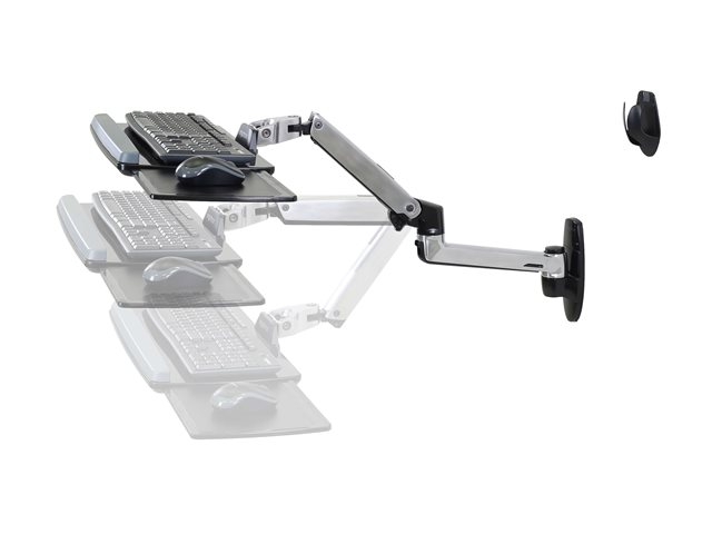 Ergotron LX - Keyboard/mouse arm mount tray - wall mountable, wall ...