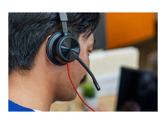 Poly Blackwire 8225 Stereo Microsoft Teams Certified USB-C Headset +USB ...