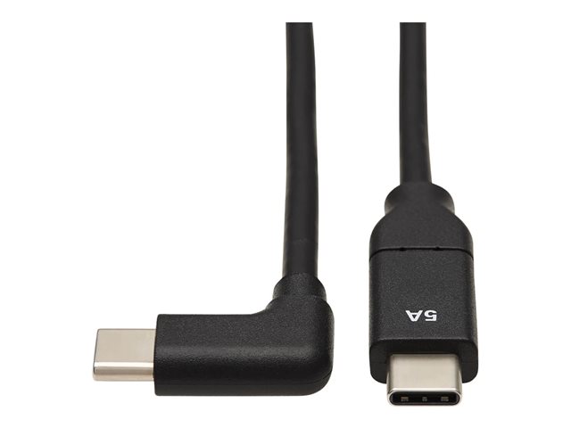 USB-C Cable M/M USB 2.0 Thunderbolt 3 100W PD Charging Right-Angle Plug ...