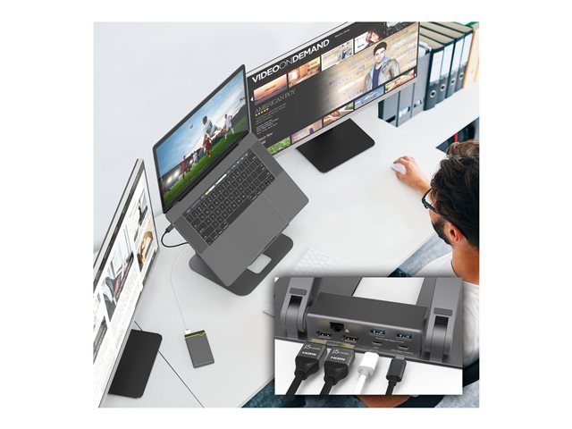 Multi-Angle Dual 4K Docking Stand (JTS427-N), J5CREATE | Hardware - Discorp